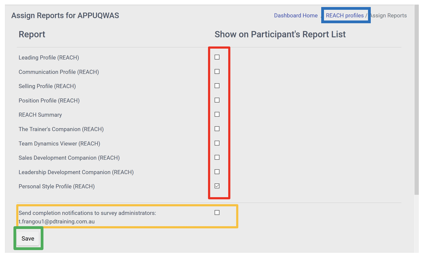 Assigning REACH Reports – Knowledge Centre